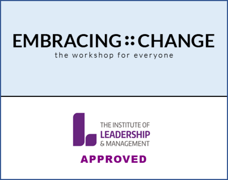 Workshops for Leading Change and Embracing Change.
